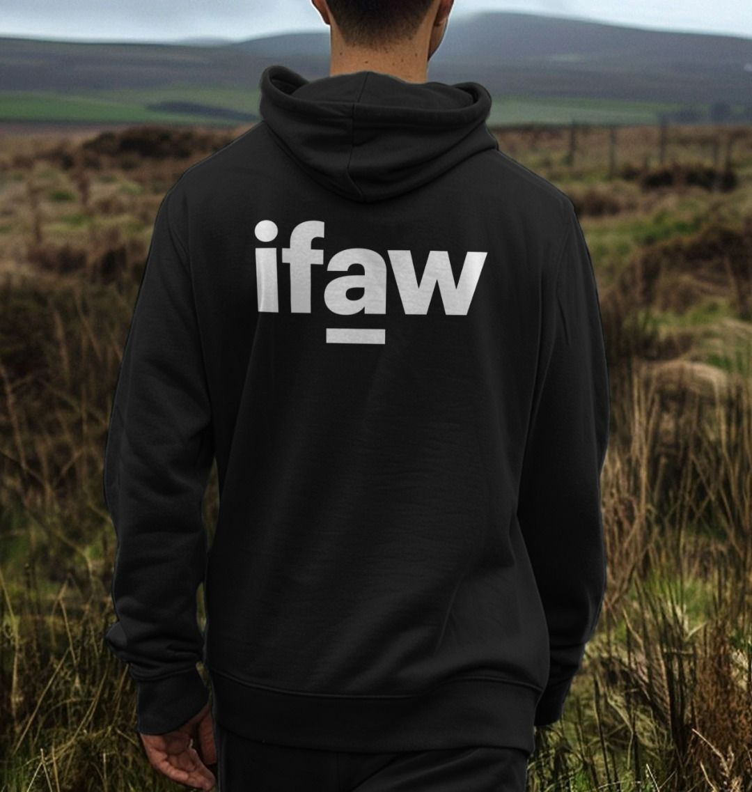 IFAW Branded Unisex Hoodie - Black