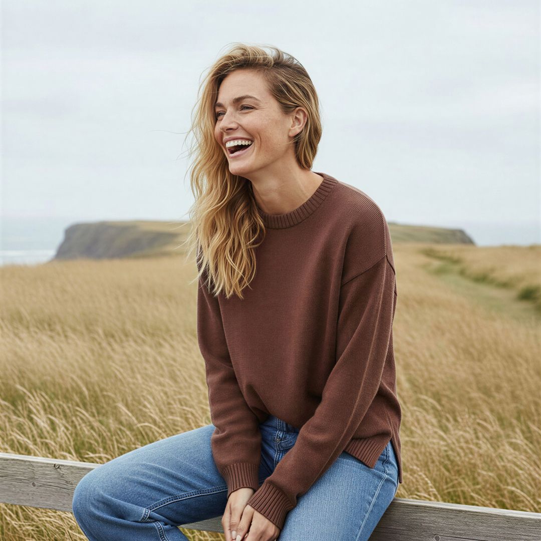 Women's Fine Knit Jumper | Organic Cotton Sweater | Rapanui