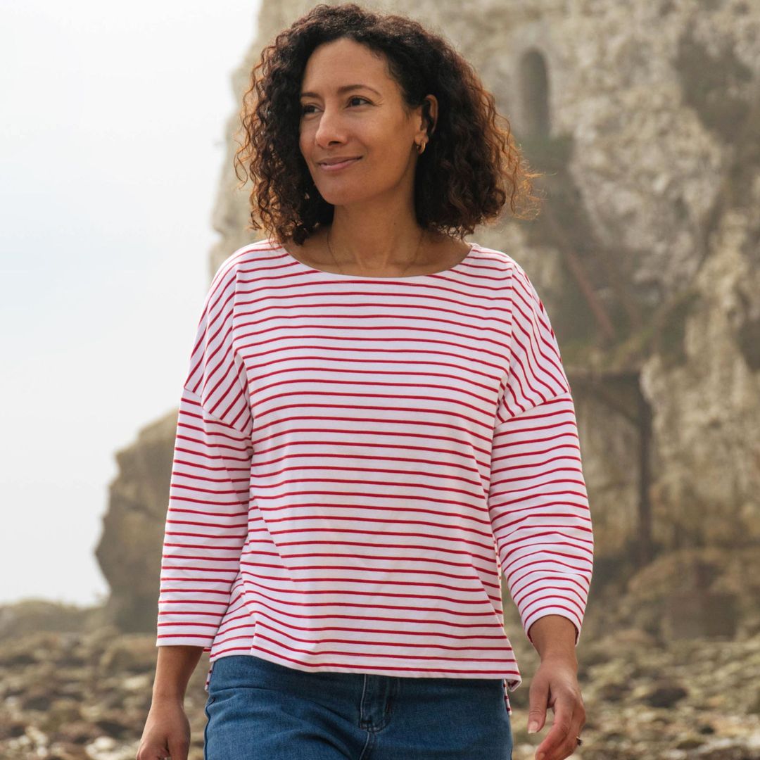 Striped Boat Neck Top | Breton Boat Neck Top | Rapanui