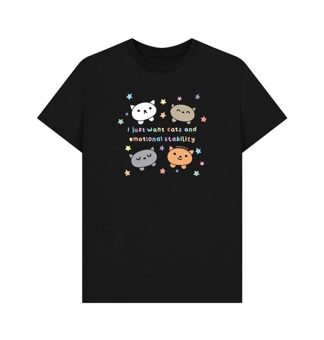 I Just Want Cats and Emotional Stability - Boxy Fit T-shirt - Choose ...