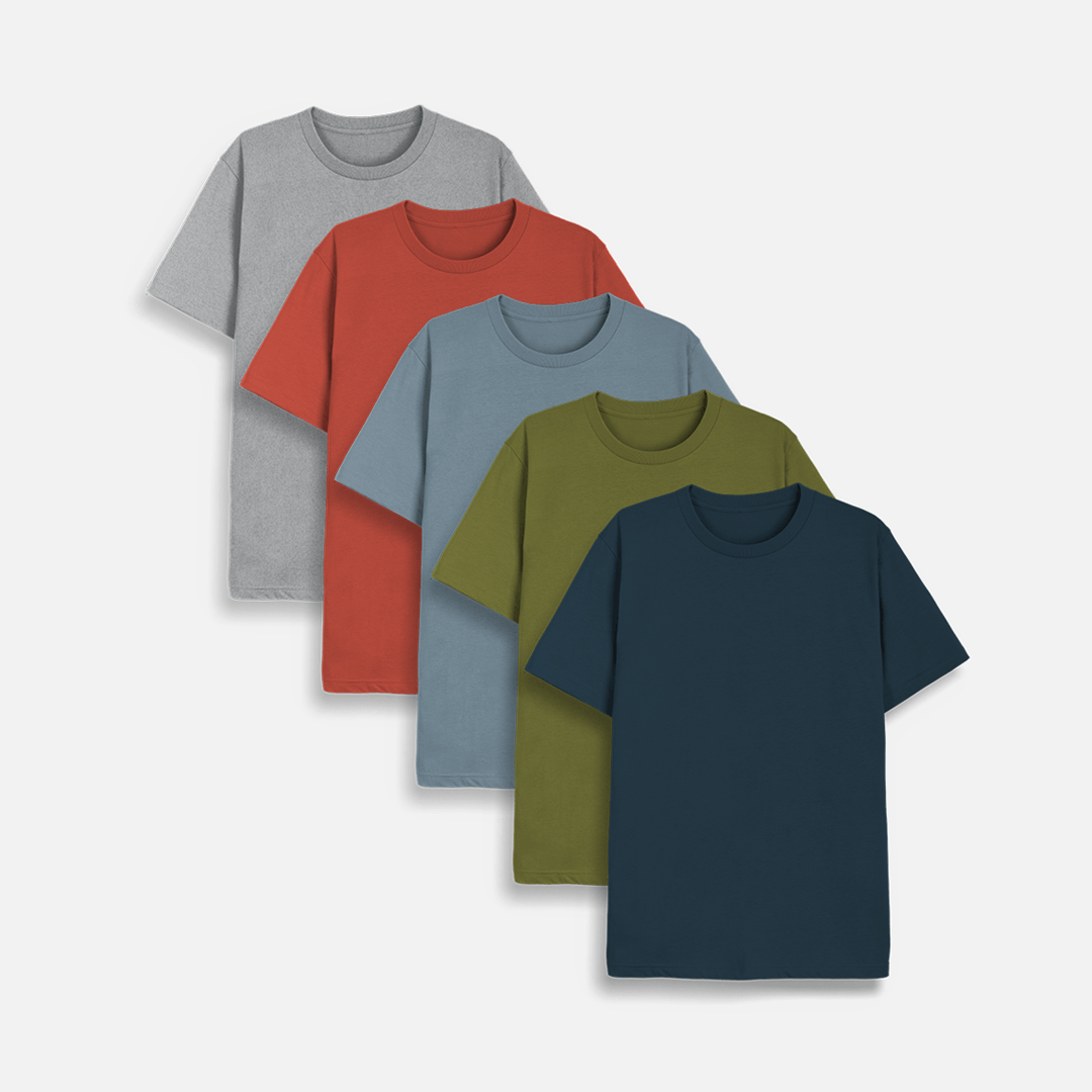 Men's 5 Pack T-Shirts | Organic Cotton | Rapanui