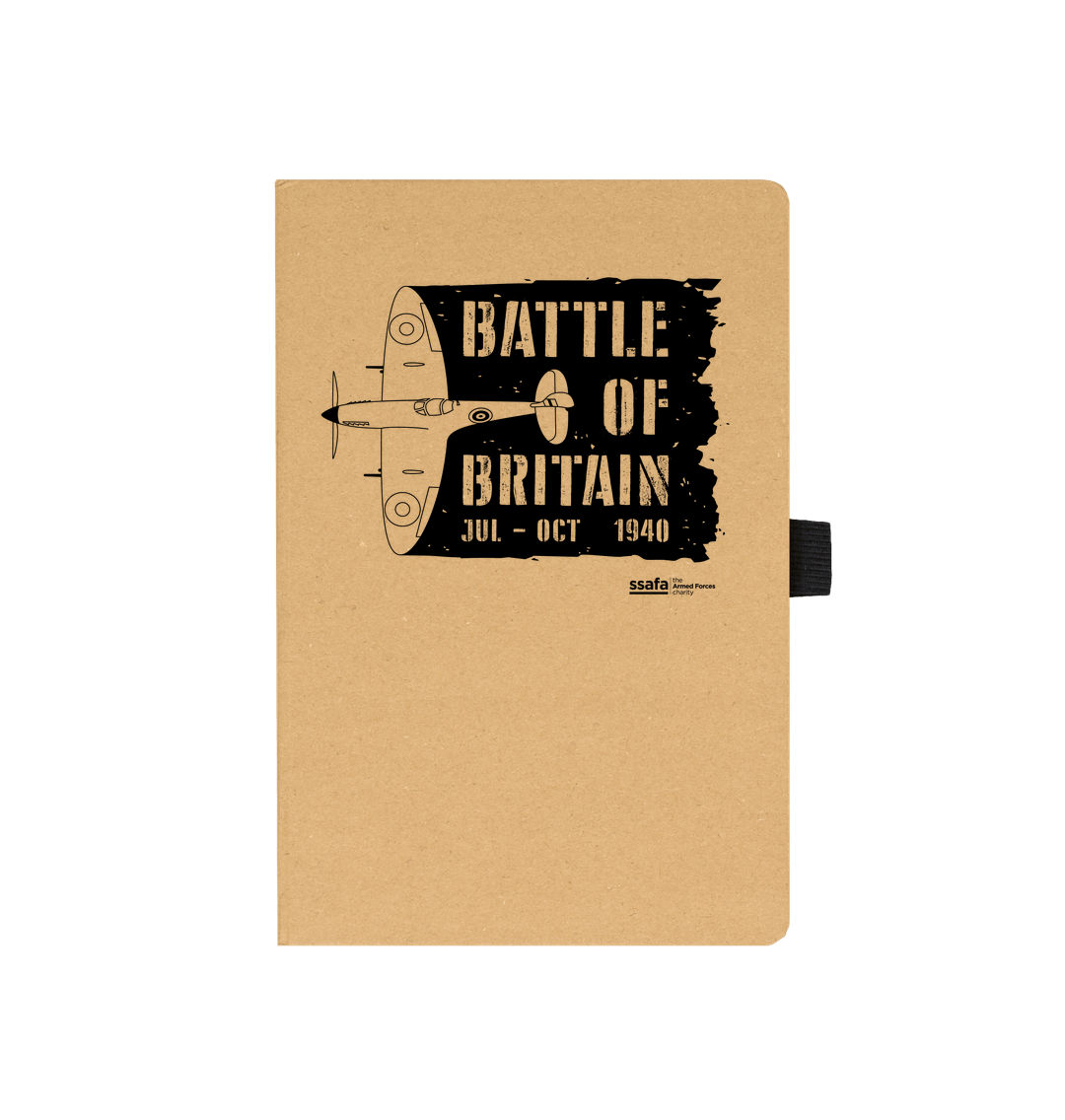 SSAFA Battle of Britain Spitfire A5 Kraft Notebook Recycled Paper ...