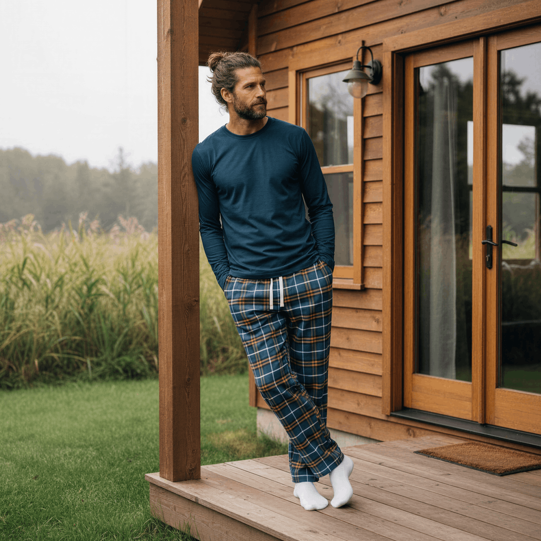 Men's Flannel Pyjamas - 2 Pack | Cosy PJ Bottoms | Rapanui