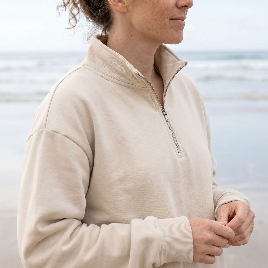 Women's 1/4 Zip Sweatshirt | Ladies Quarter Zip | Rapanui
