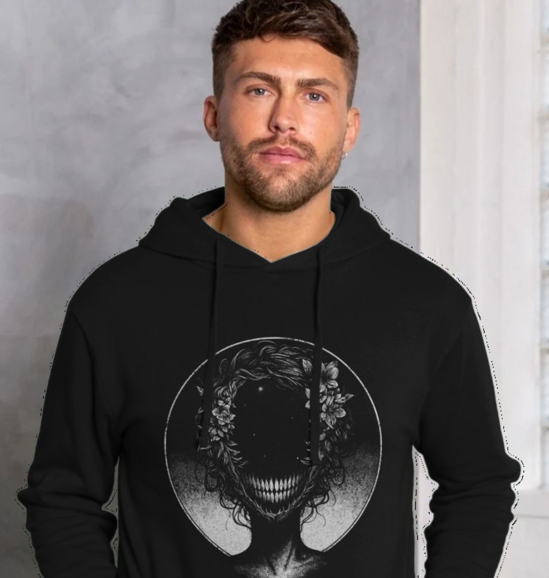 Men's Occult Black Hoodie | Demonic Illustration | Gothic Clothing ...