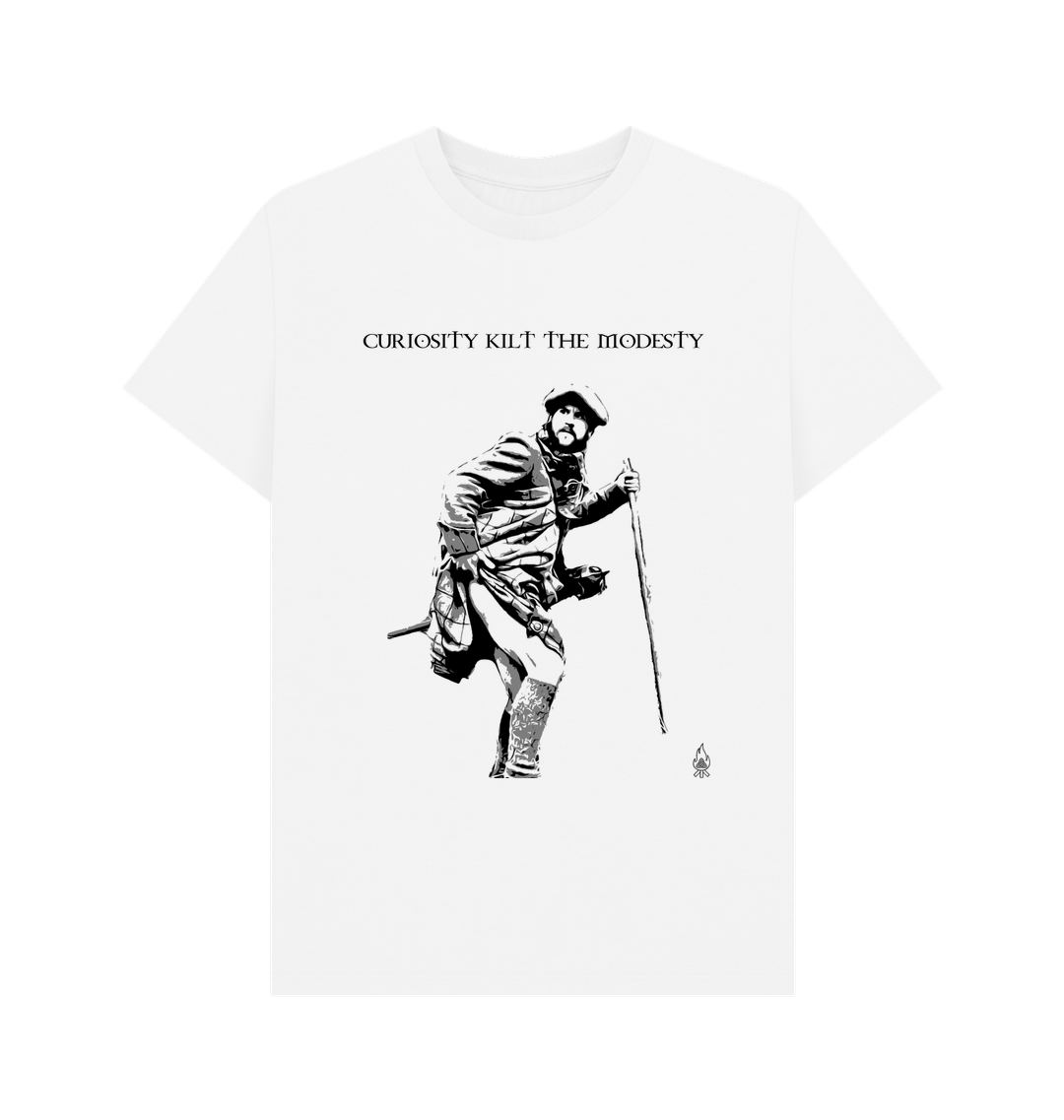 "Curiosity Kilt The Modesty"- Men's- Limited Edition Comedy T-shirt