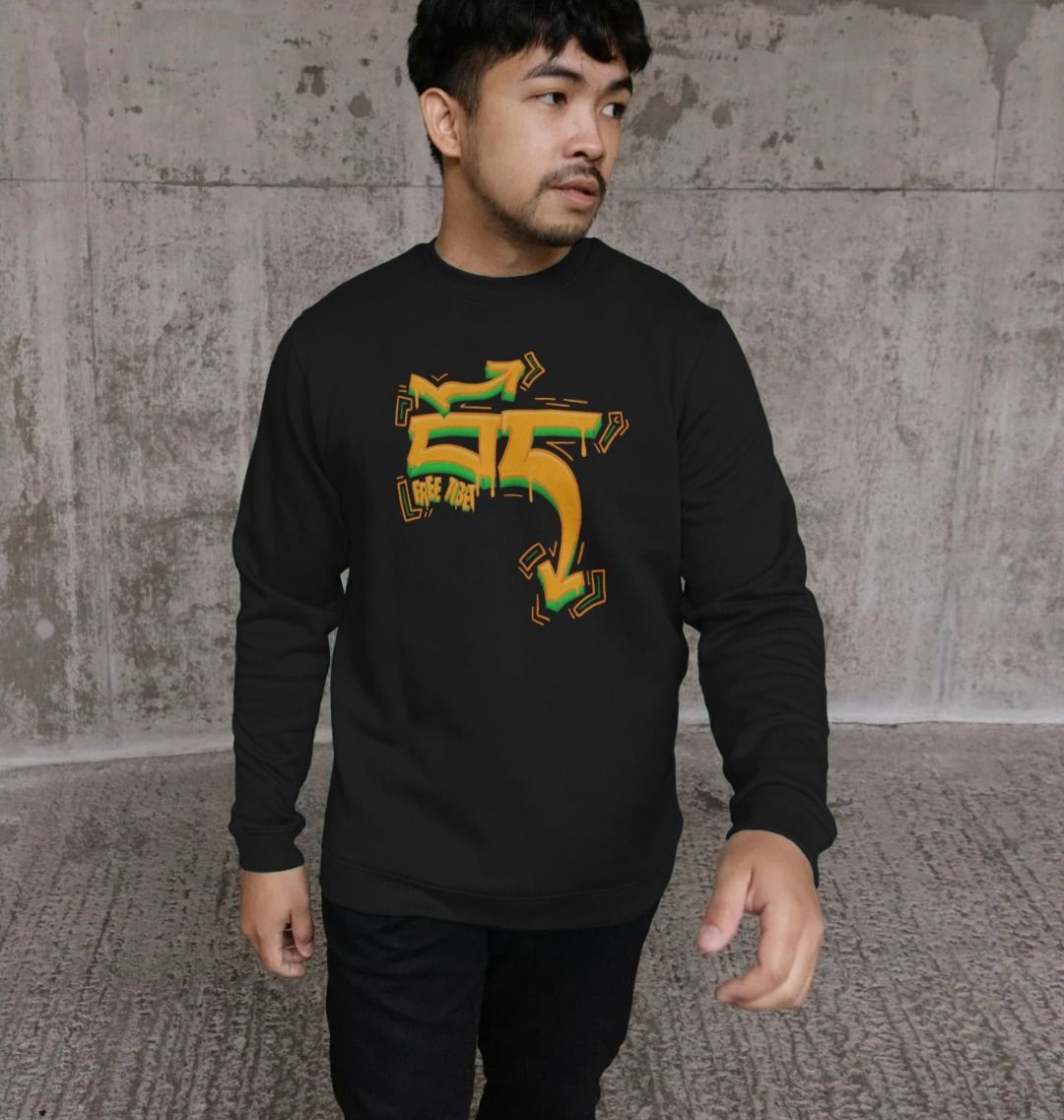 Free Tibet Graffiti Jumper