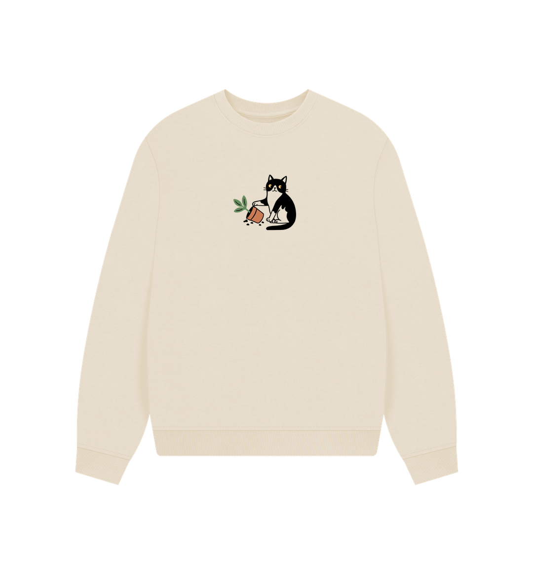Mischievous Cat Oversized Jumper
