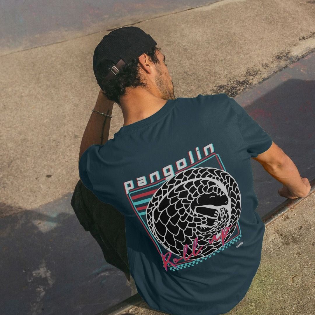 Pangolin Retro Neon Cotton T-Shirt | People's Trust for Endangered Species