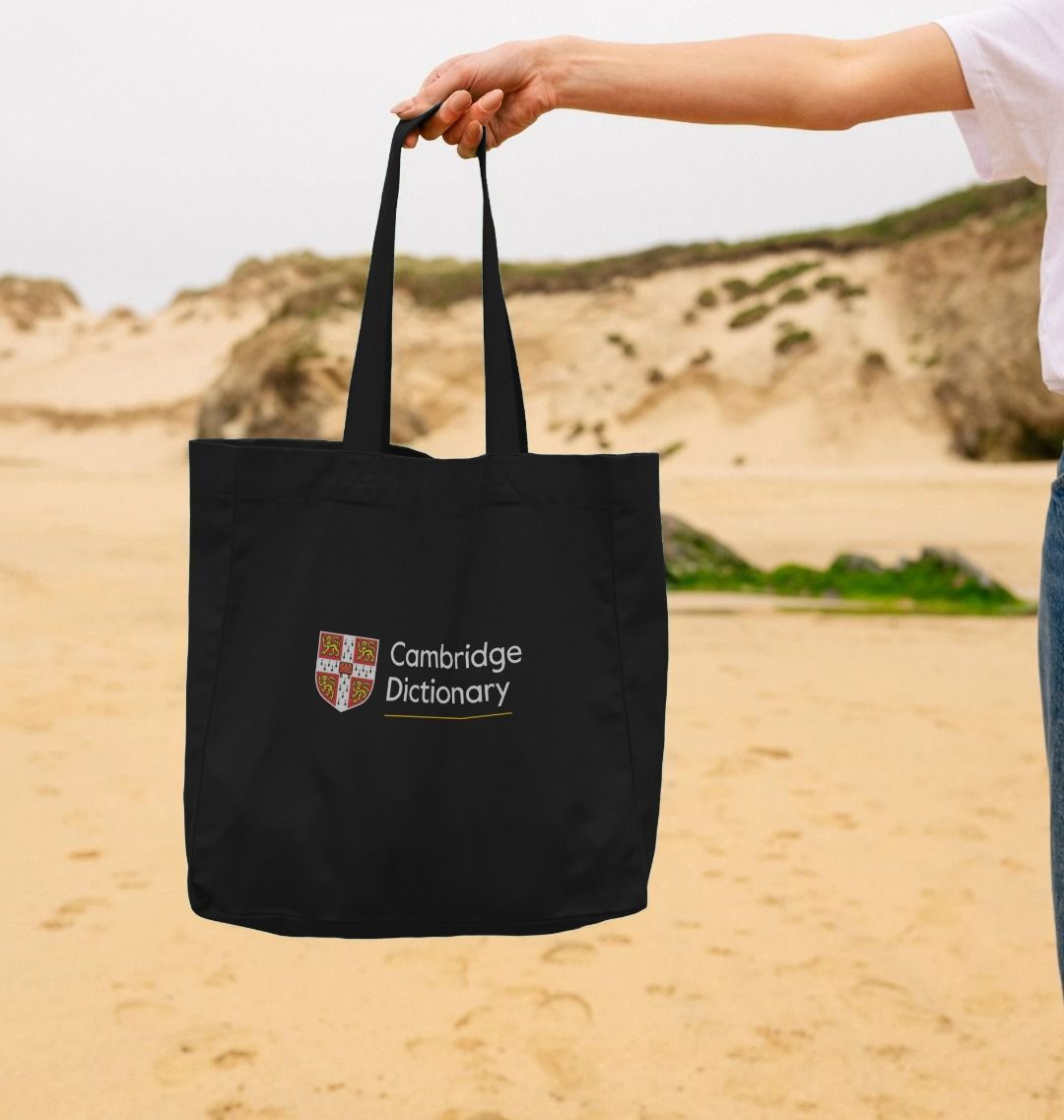 Cambridge Dictionary black organic cotton Tote Bag