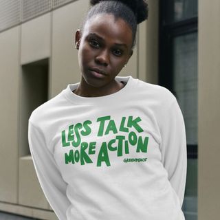 Less Talk More Action Slogan Top