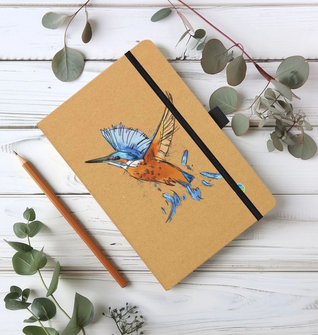 Kingfisher in Water Notebook