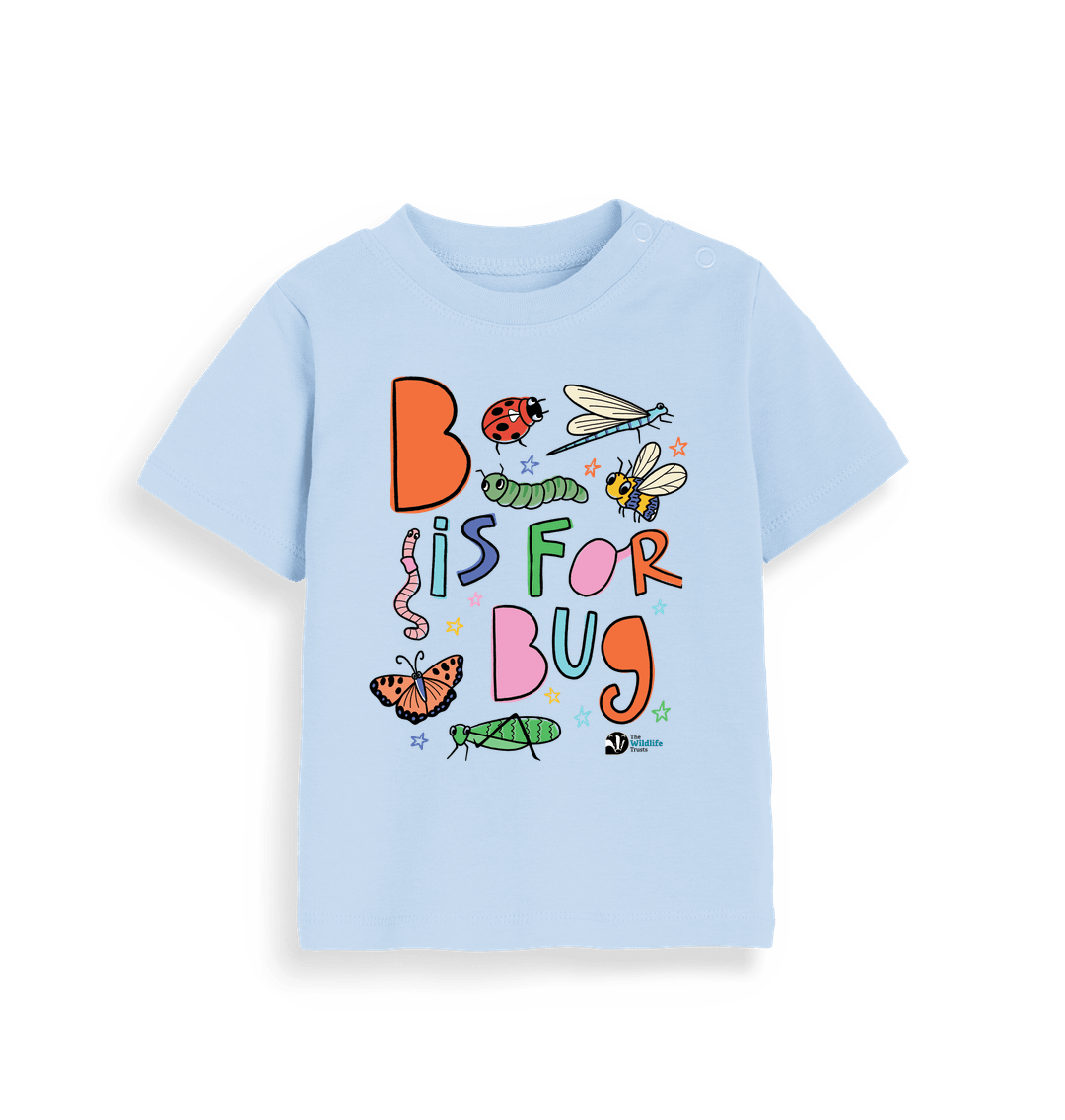 B is for Bug Baby T-Shirt | Official Wildlife Trusts Shop