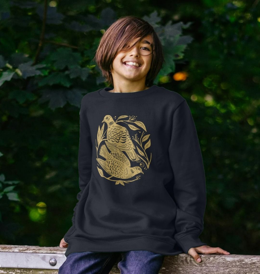 Golden Turtle Doves Kids Jumper