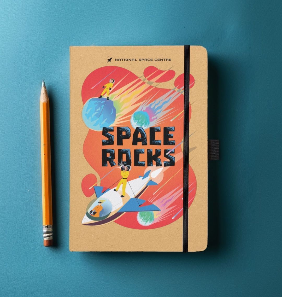 Space Themed Notebook | Space Rocks Kraft Journal | National Space Centre