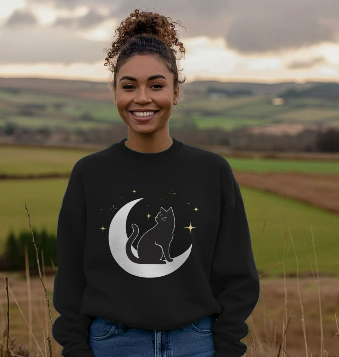 Moon Cat Oversized Jumper