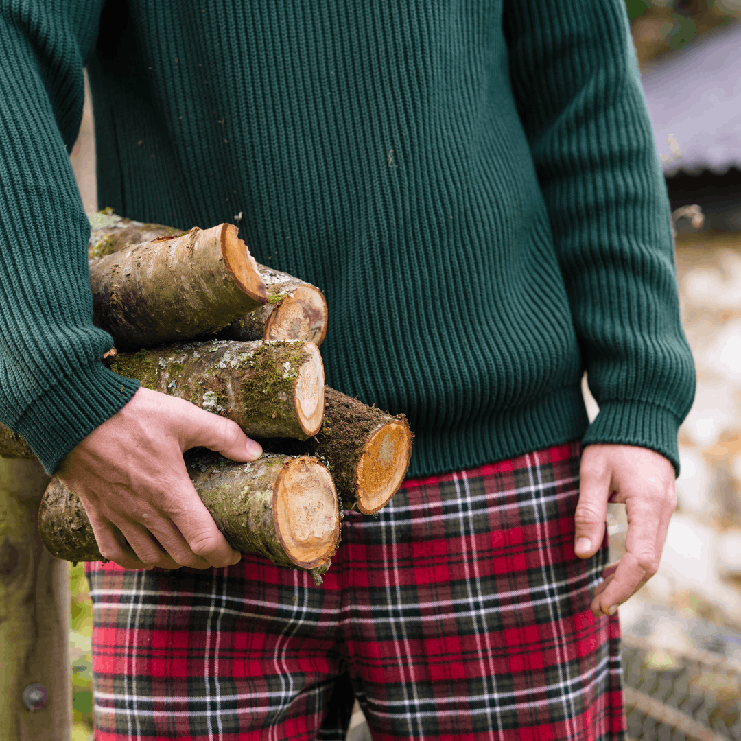Men's Knit Jumper & Flannel Pyjama Bottoms Set | Rapanui
