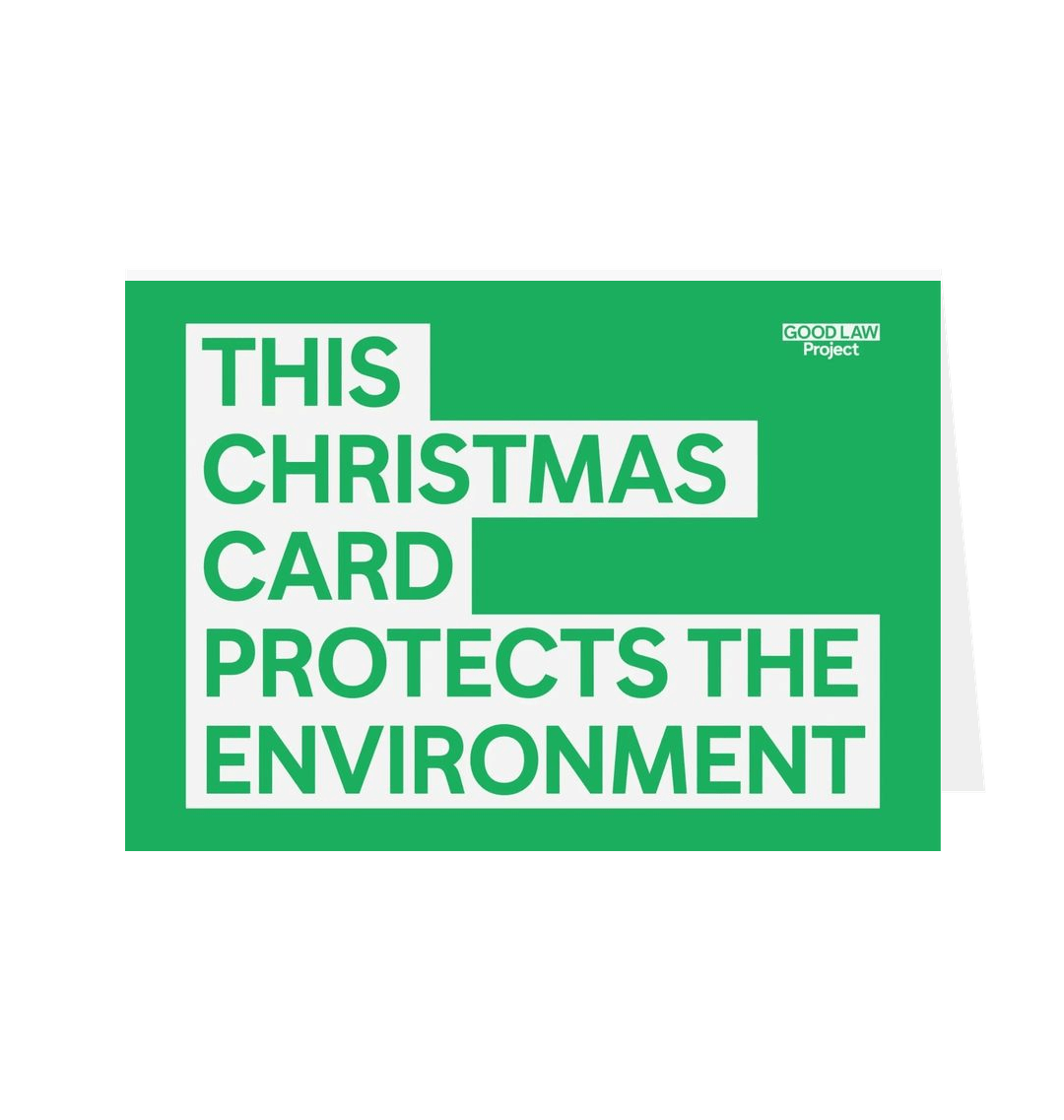 "This Christmas Card Protects the Environment" Greetings Card