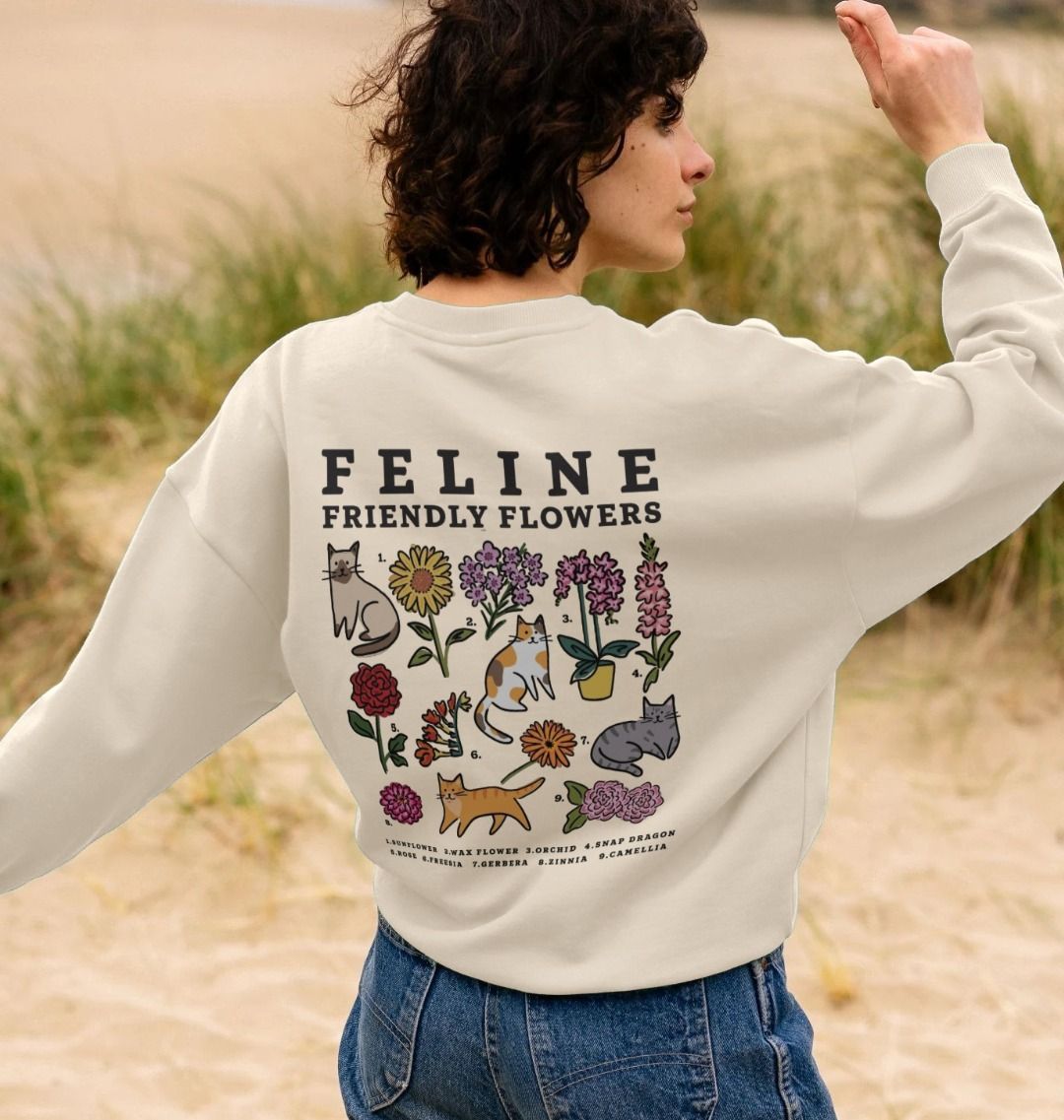 Feline Friendly Flowers Oversized Jumper | Cats Protection