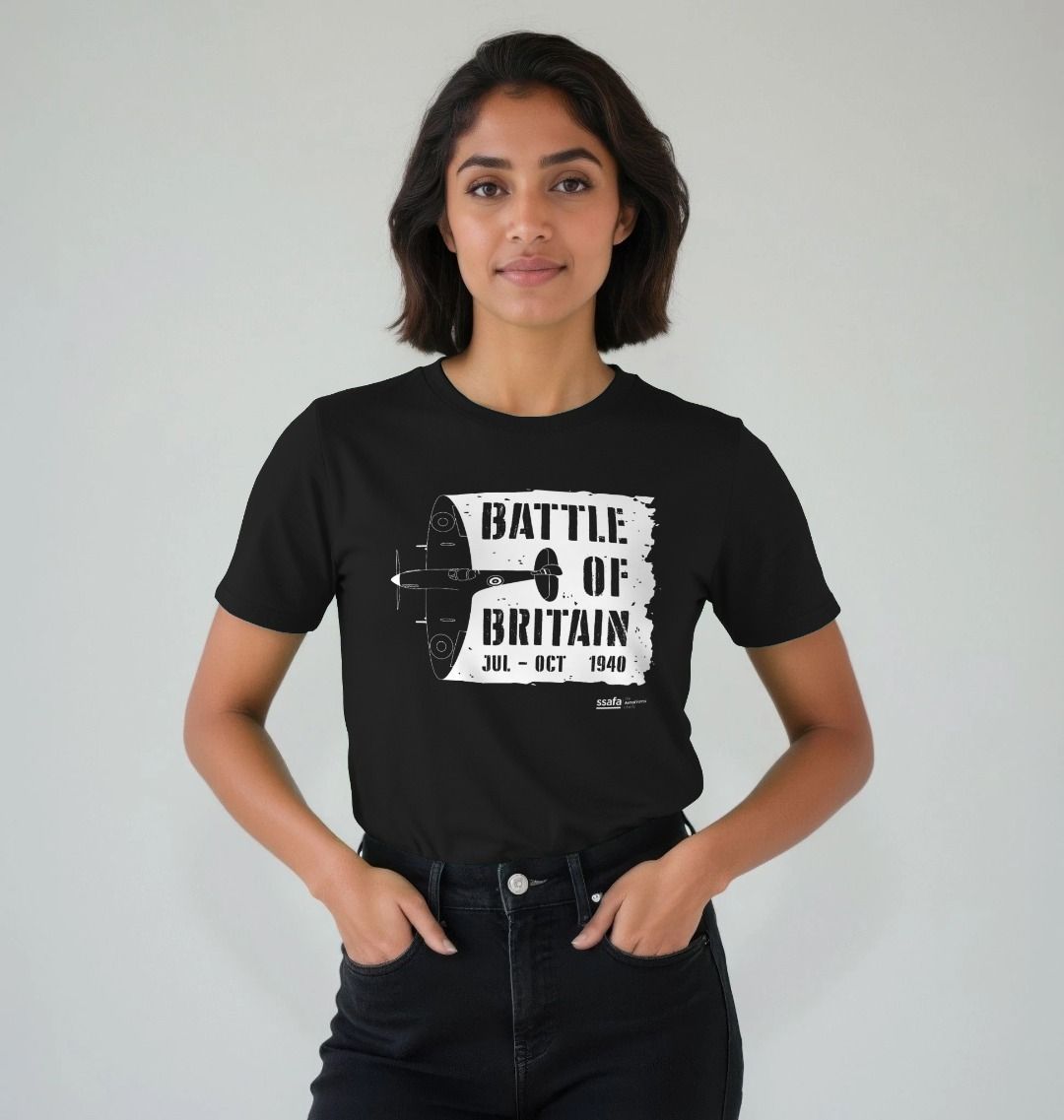SSAFA Battle of Britain Spitfire T-shirt (Black) | SSAFA Store
