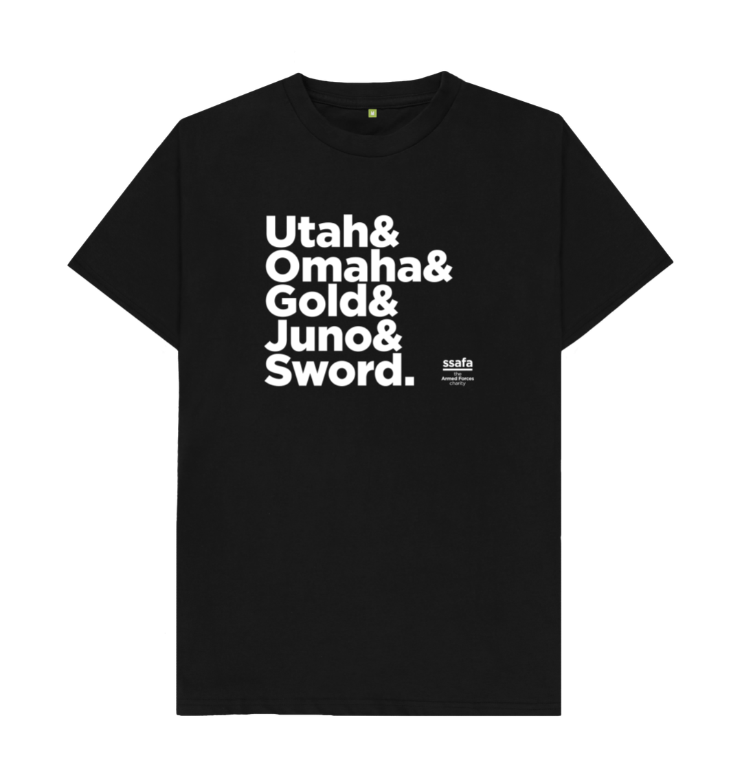 D-Day Beaches T-shirt (Black) | SSAFA Store