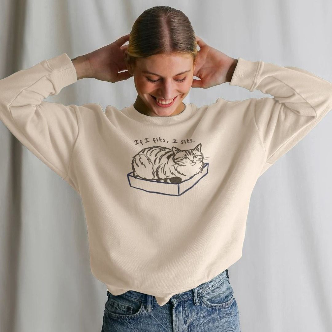 If I Fits I Sits Jumper | Tabby Cat Jumper | Cats Protection