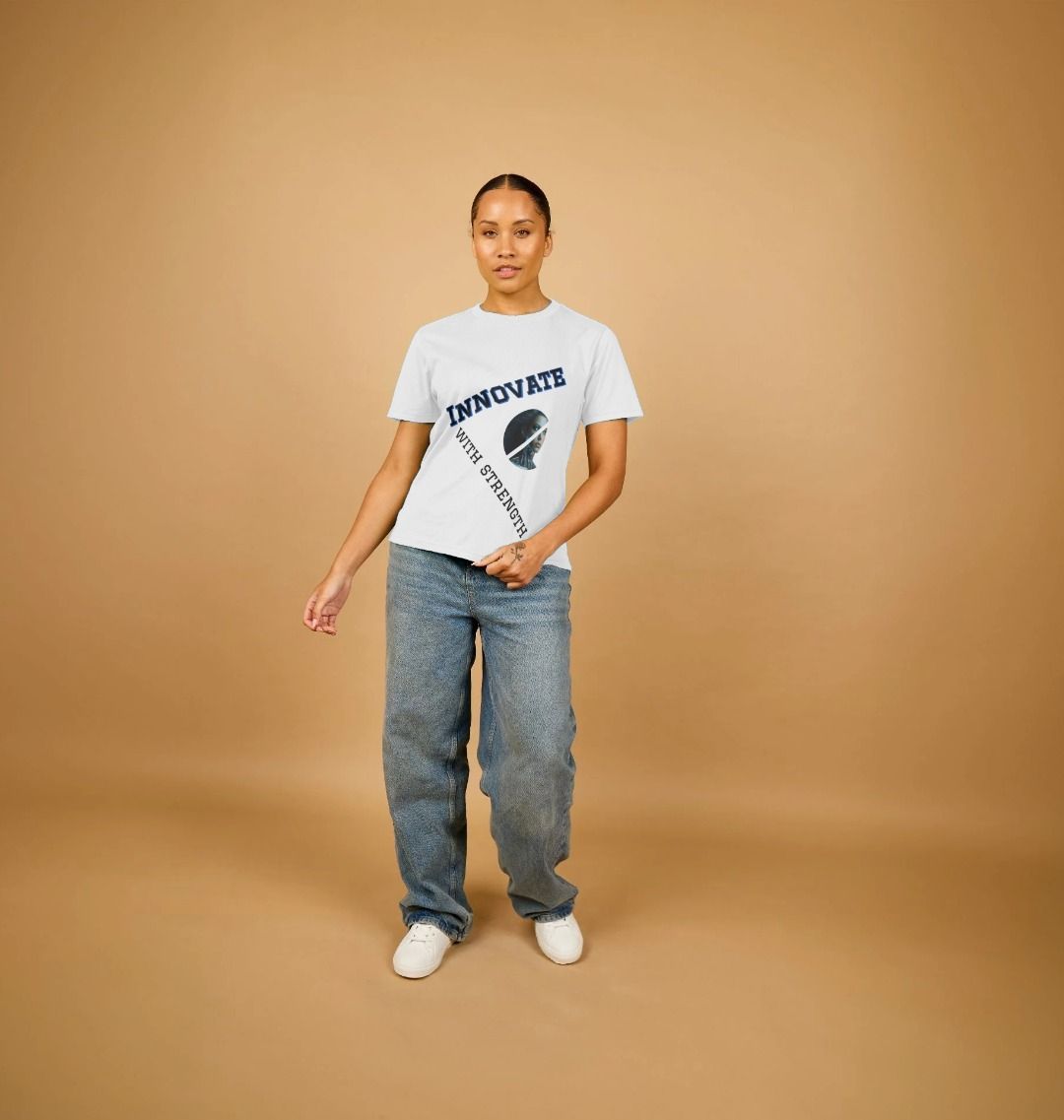 Empower & Innovate T-Shirt | AI Art Meets Sustainable Strength
