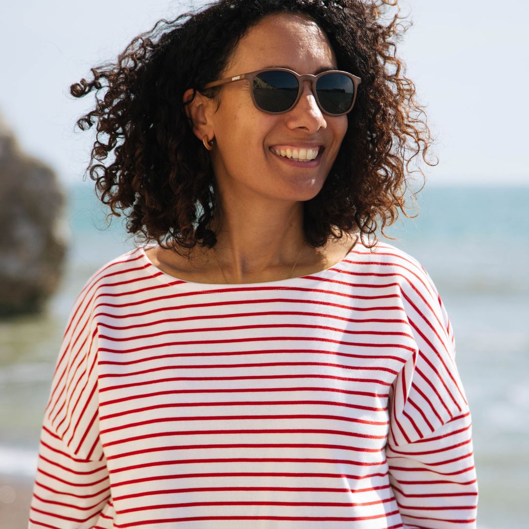 Striped Boat Neck Top
