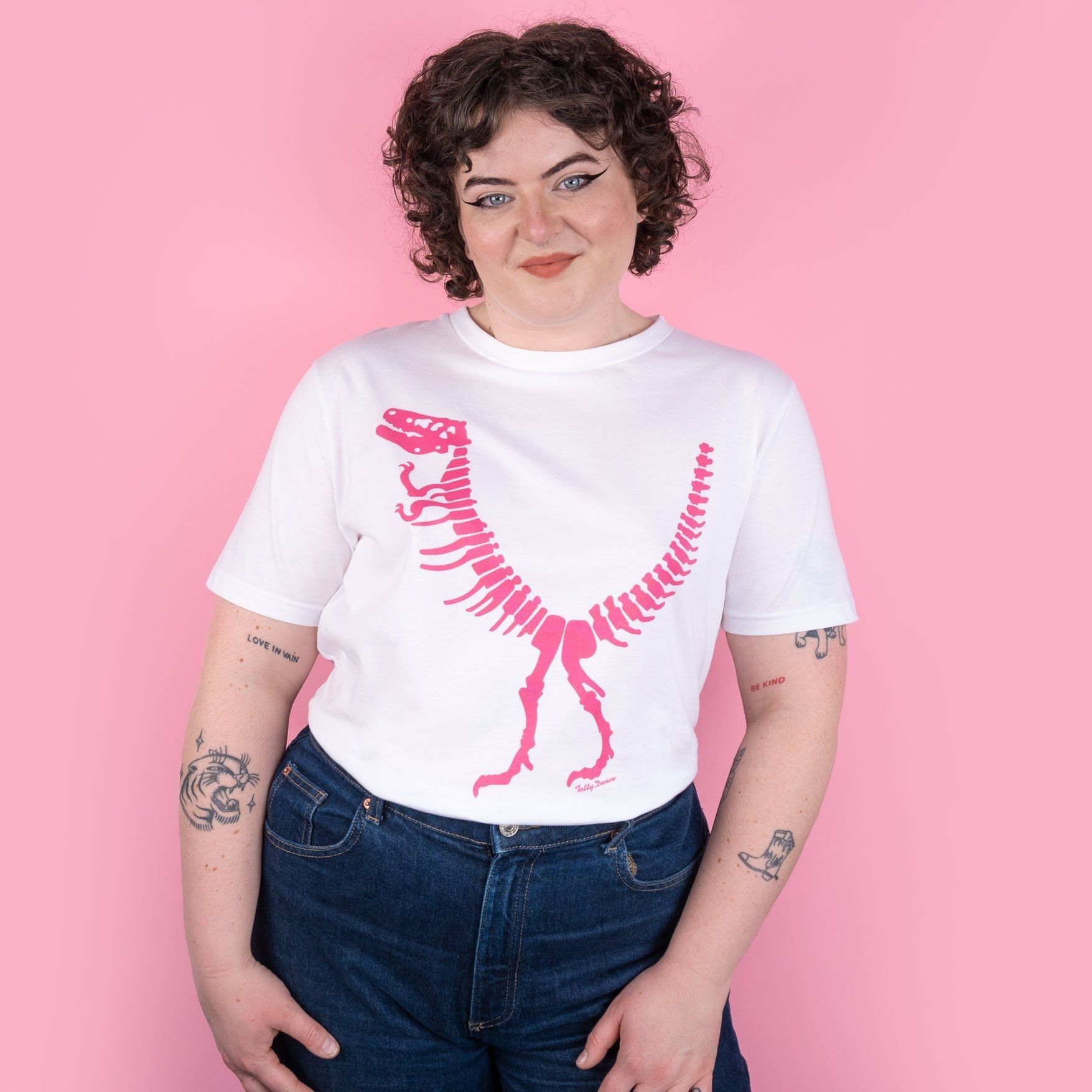 Tatty Devine Dinosaur T-shirt - White