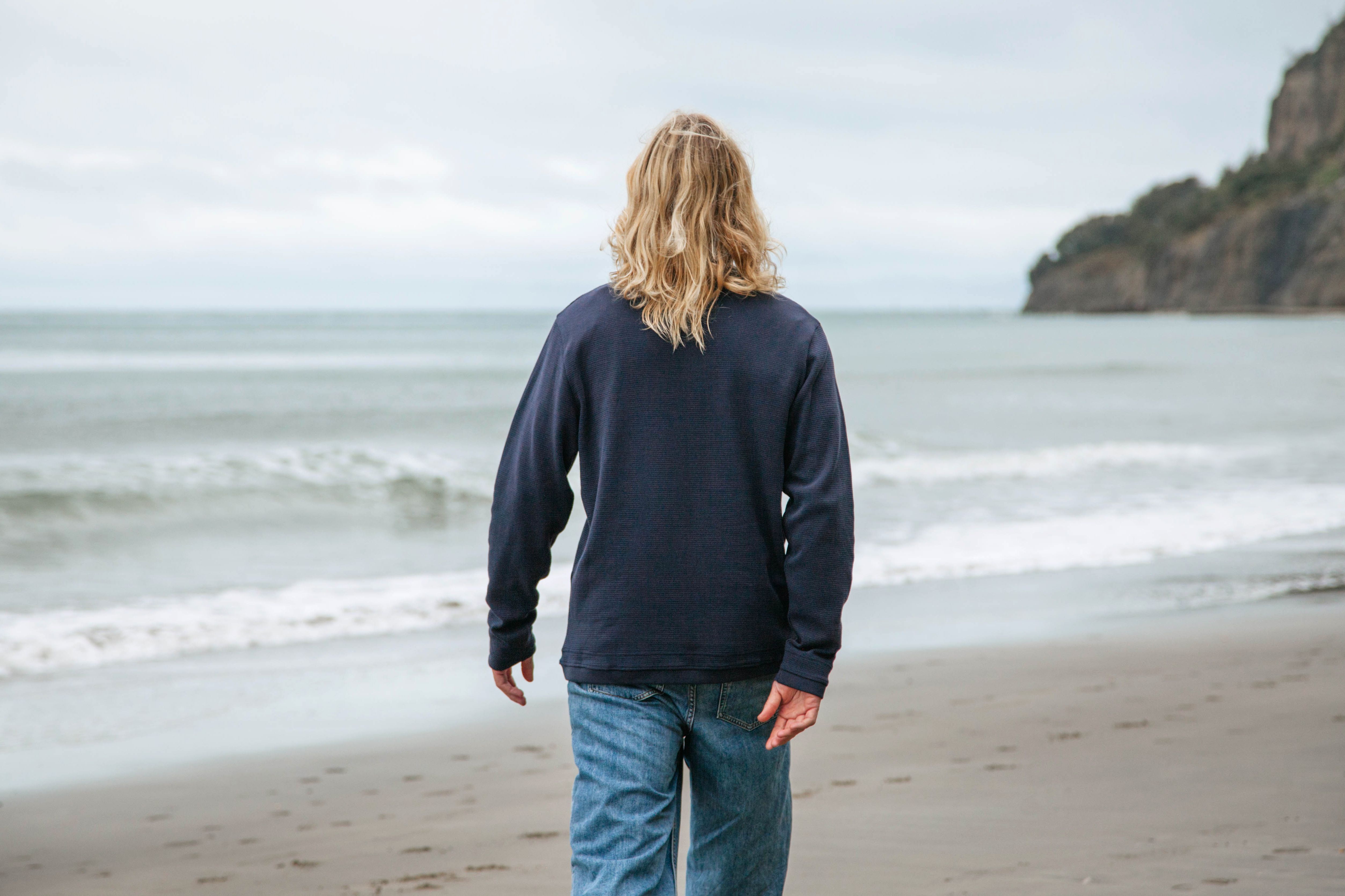 Men's Waffle Knit Jumper | Waffle Sweater | Rapanui