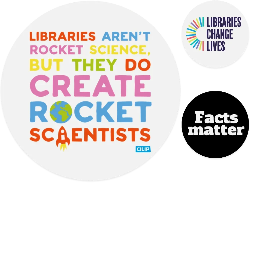 Three Libraries Stickers Bundle