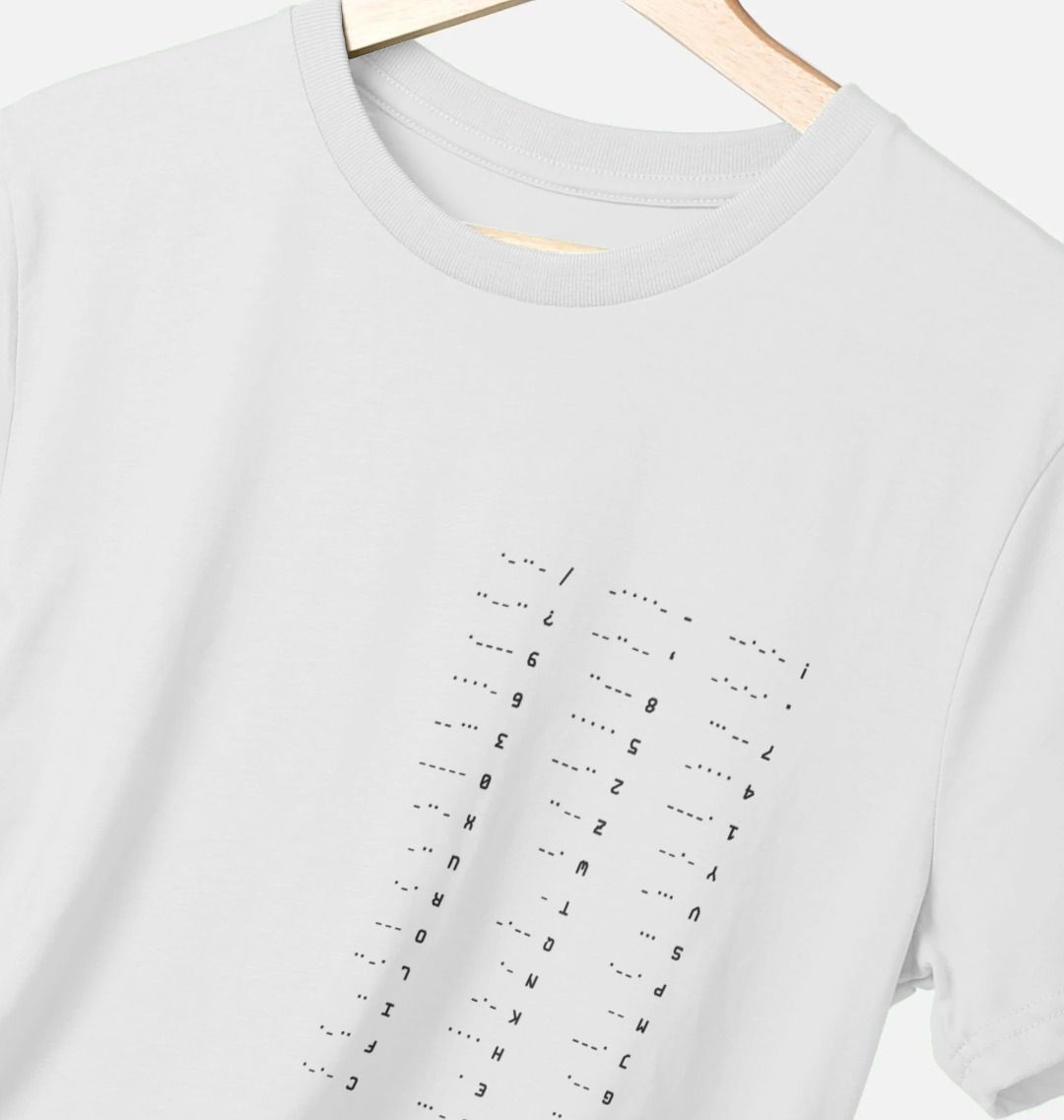 Minimalist Morse Code Cheat Shirt - Light
