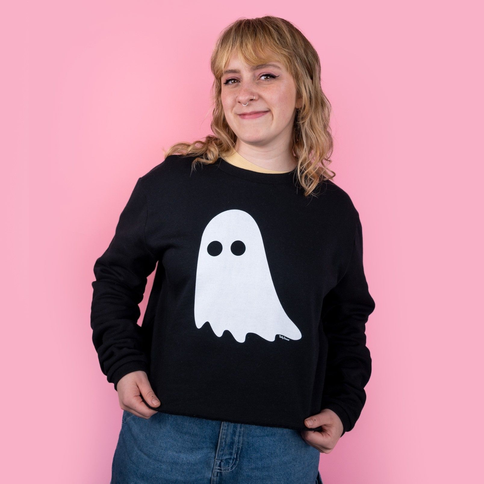 Tatty Devine Ghost Cropped Sweatshirt