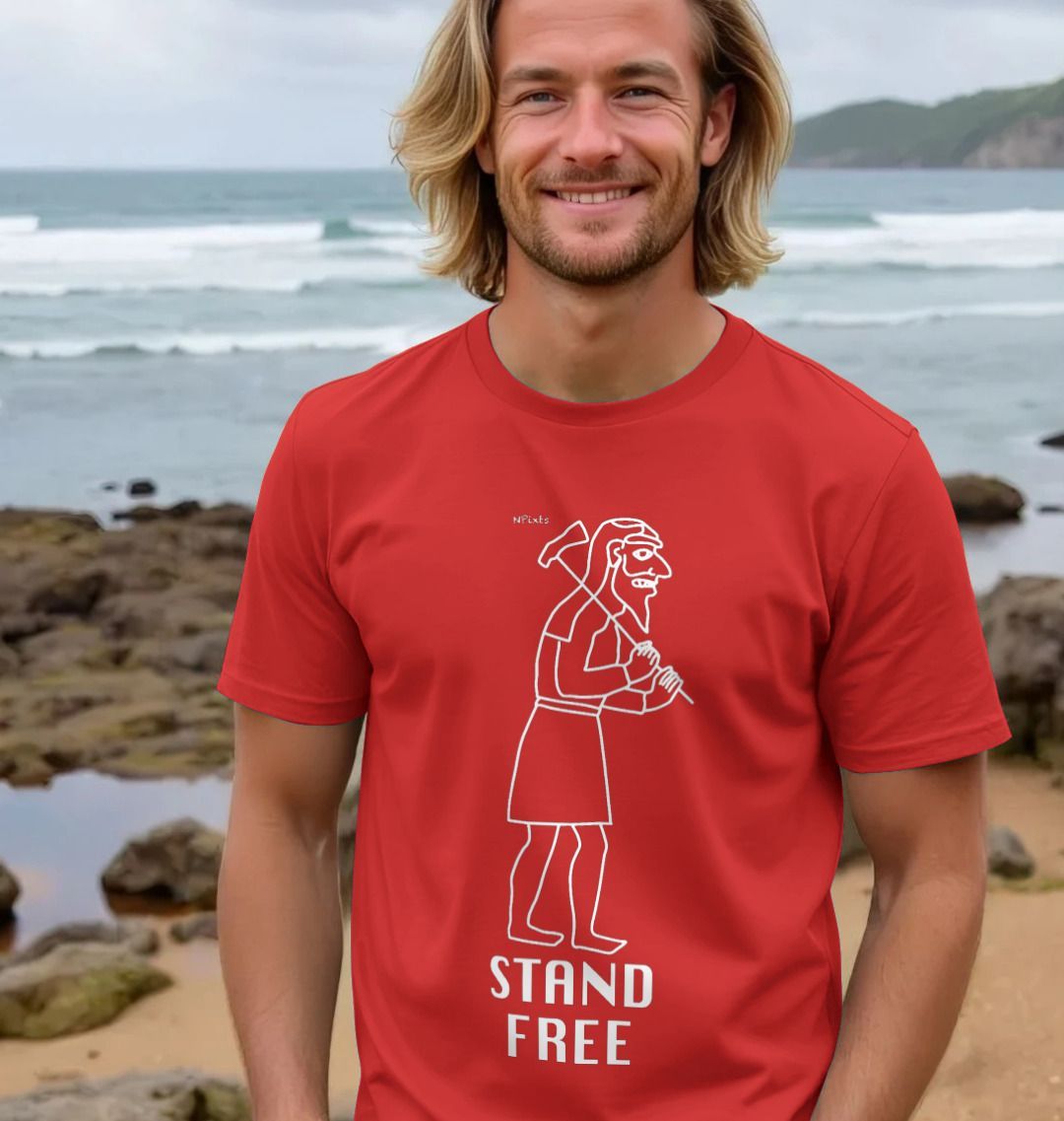 Rhynie Man Standing Free Red (Men\/Looser fit)