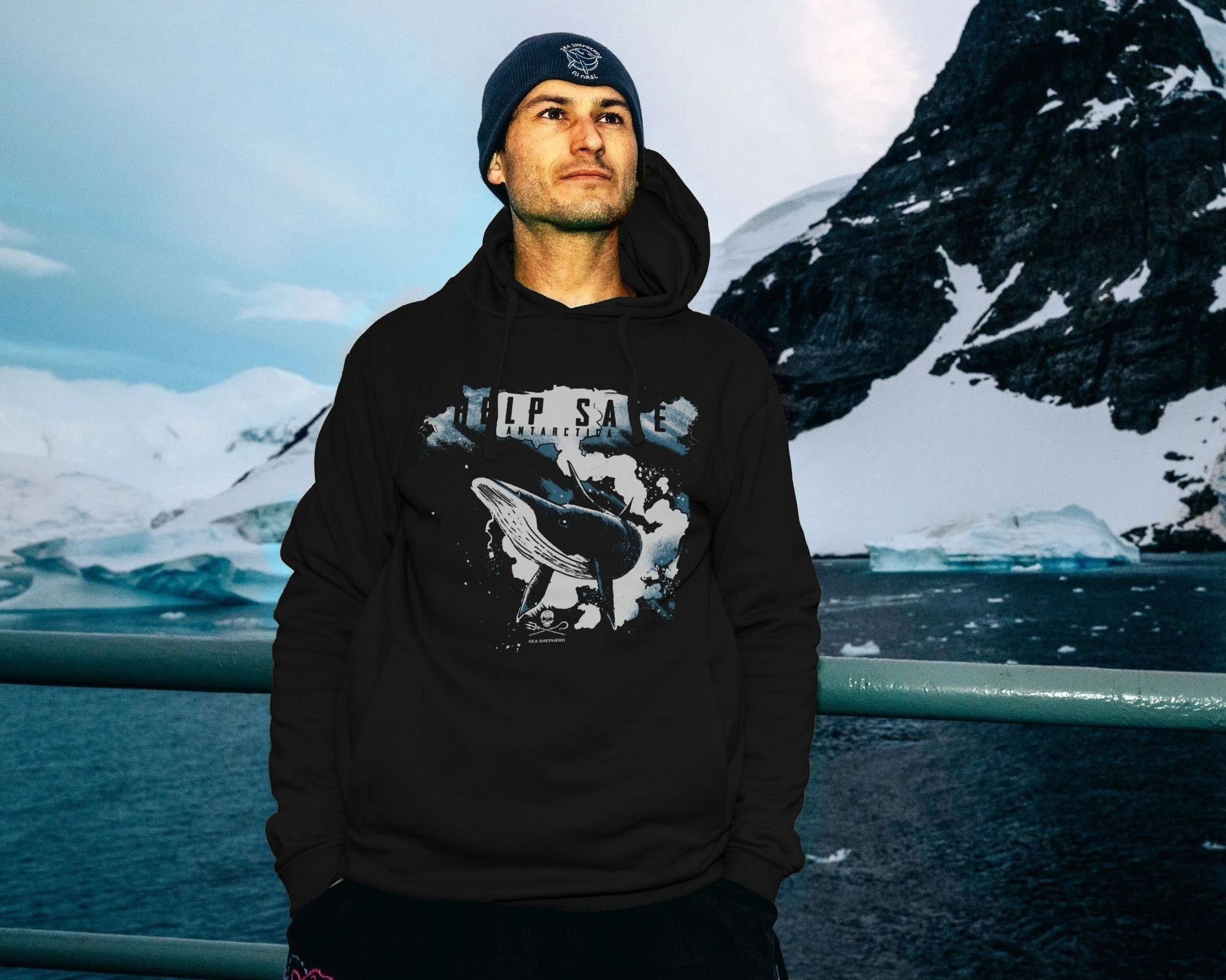 Antarctica Whale Hoodie | Official Sea Shepherd Merch