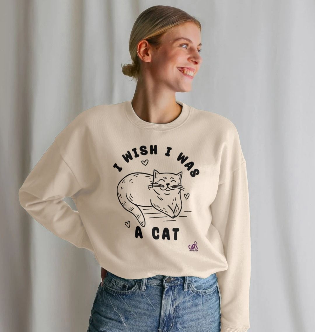 I Wish I Was a Cat Oversized Jumper | Cats Protection Shop