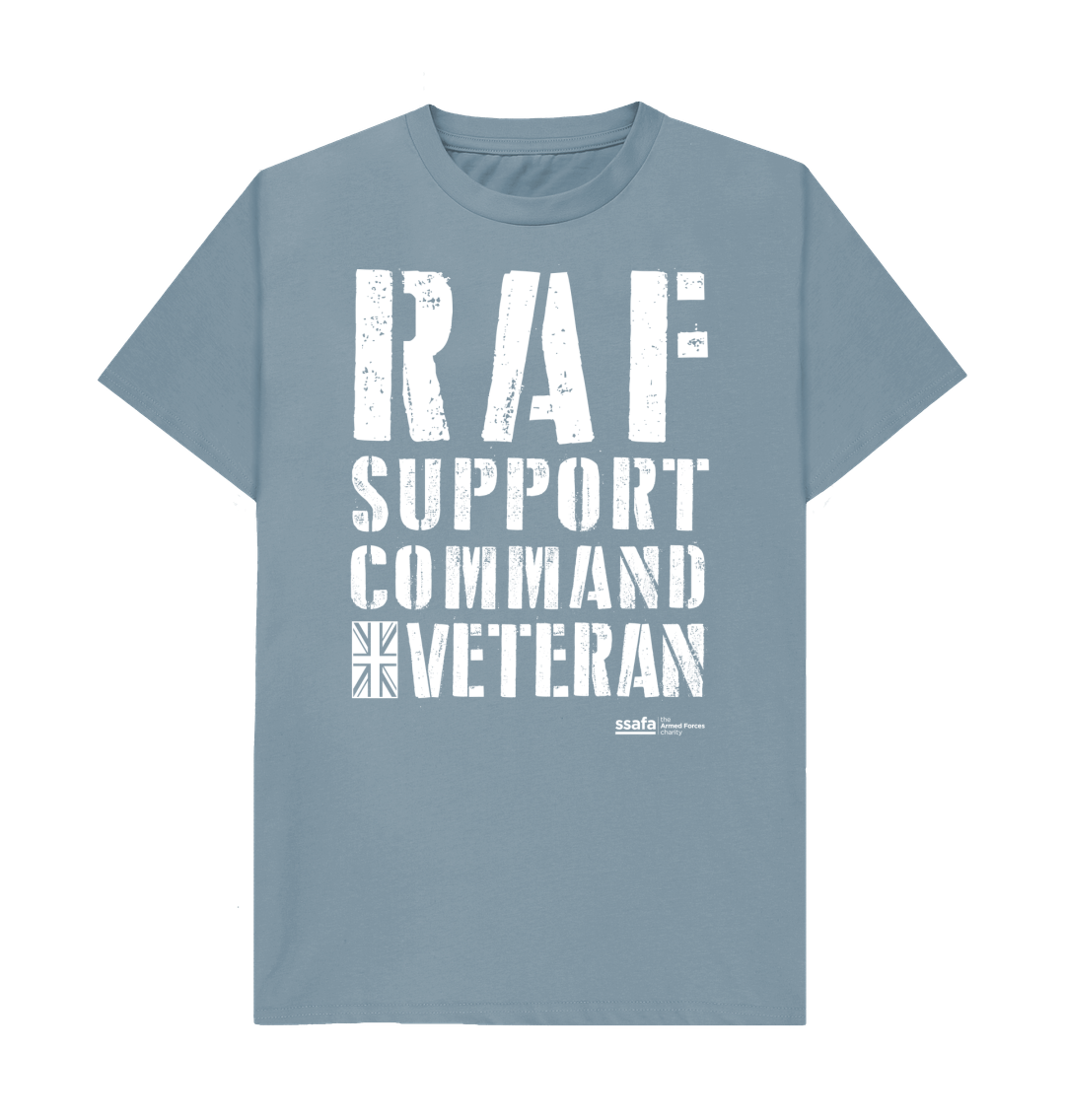 SSAFA RAF Support Command Veteran T-shirt (Stone Blue) | SSAFA Store