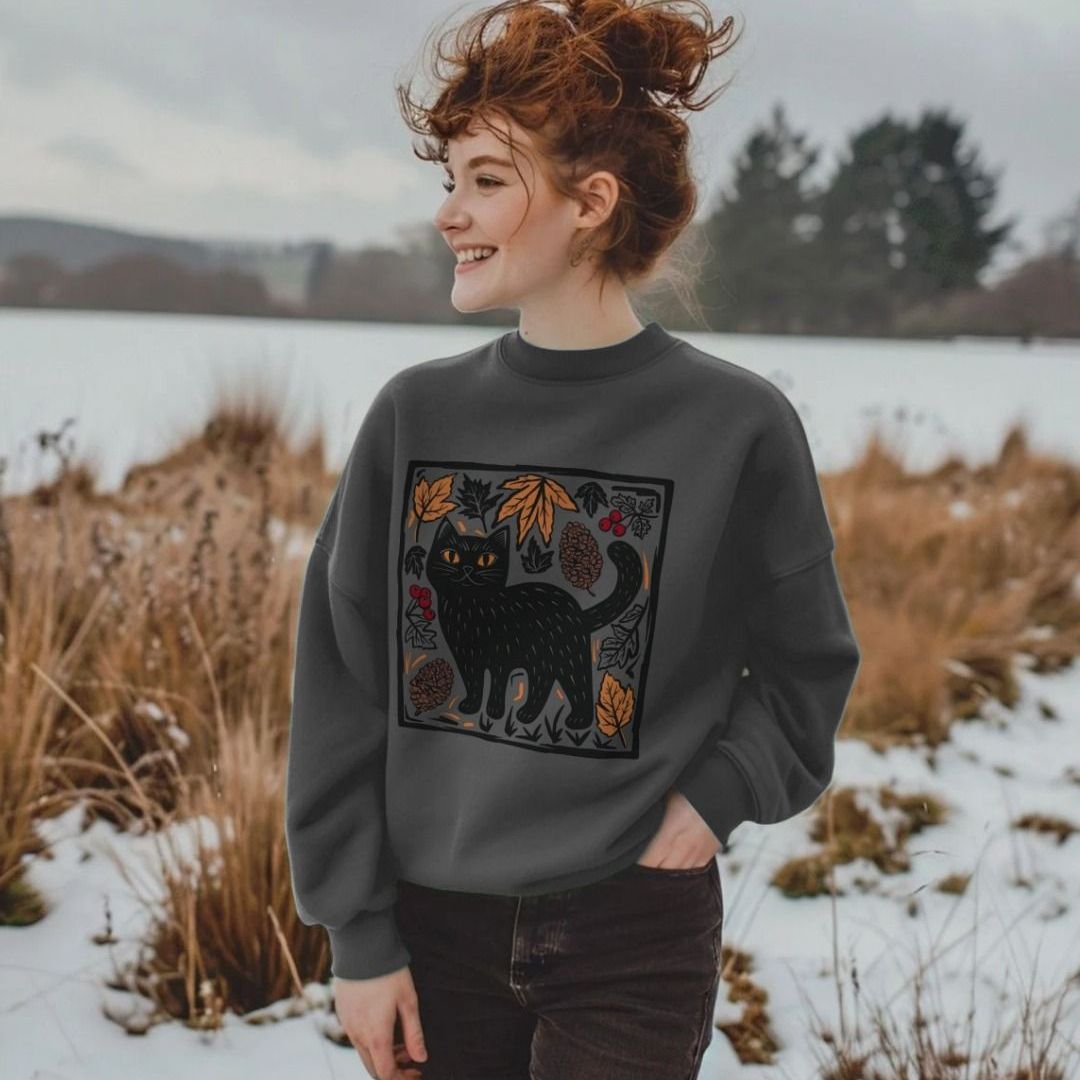 Autumn Cats Oversized Jumper
