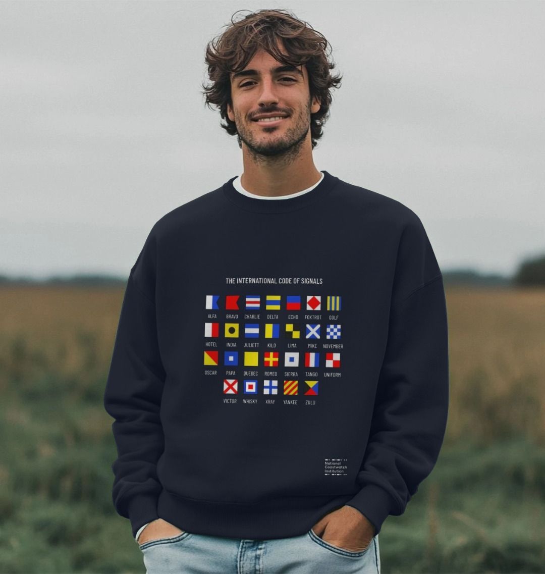 Men's Oversized Sweatshirt - Signal Flags