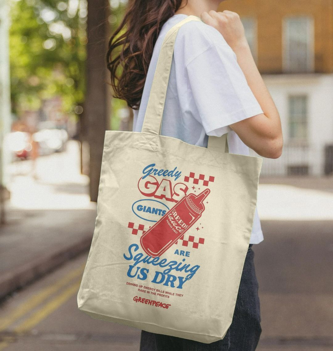 Greenpeace Big Gas 'Greedy Sauce' Tote Bag