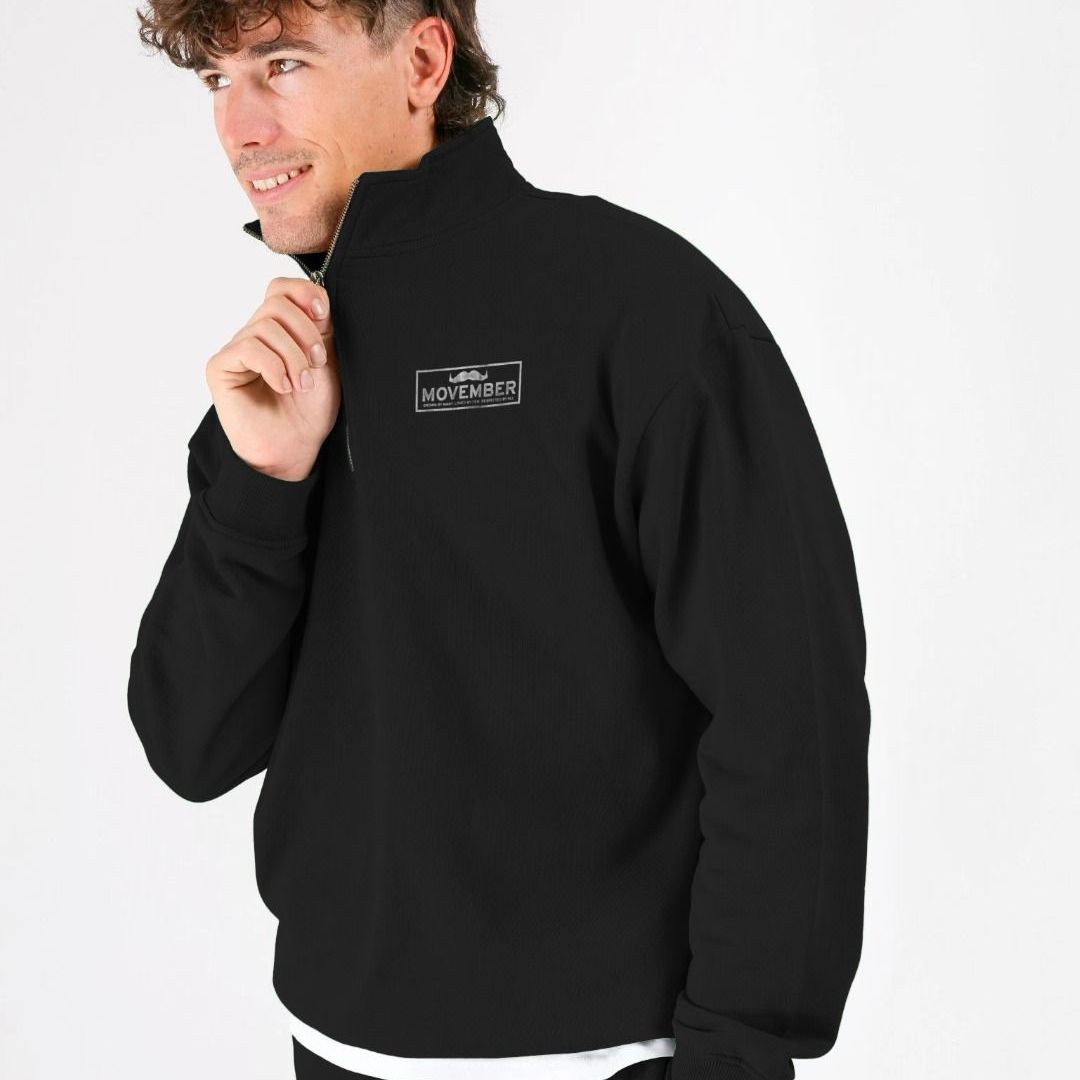 Moustache Dealer Quarter-Zip Sweater