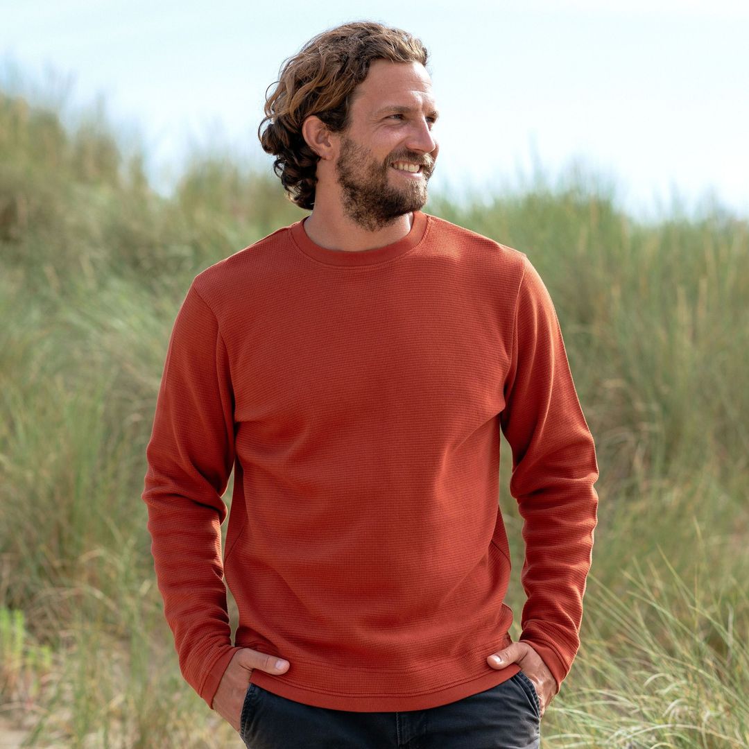 Men's Waffle Knit Jumper | Waffle Sweater | Rapanui