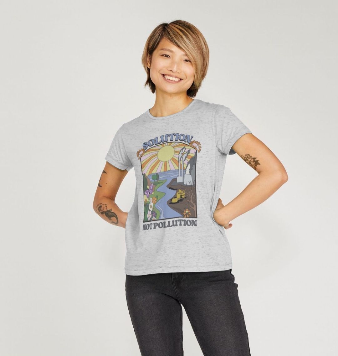 Recycled T-Shirt: Solution Not Pollution (Slim Fit)