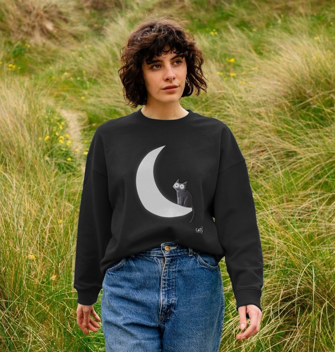 Moonlight Cat Oversized Jumper