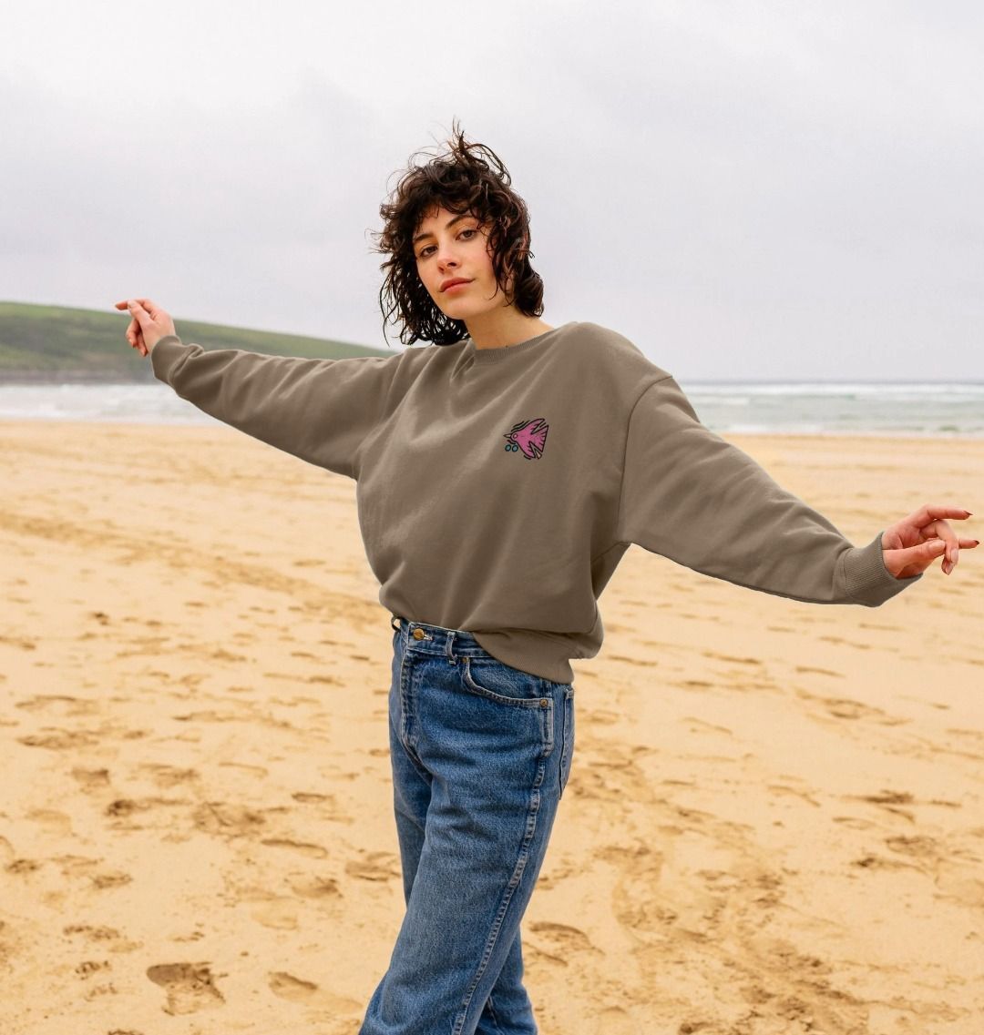 Bird Pocket Women's Oversized Jumper