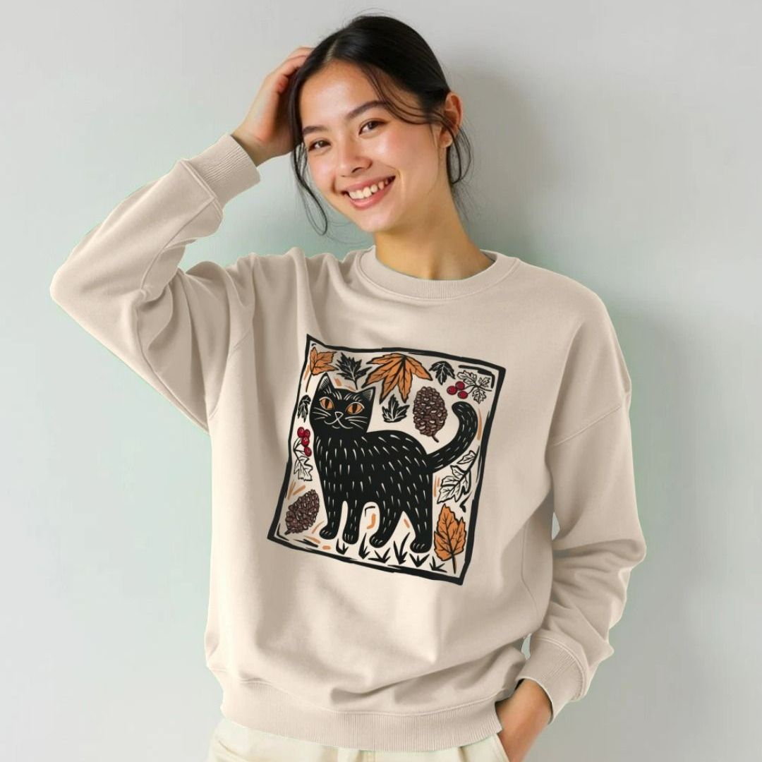 Autumn Cats Oversized Jumper