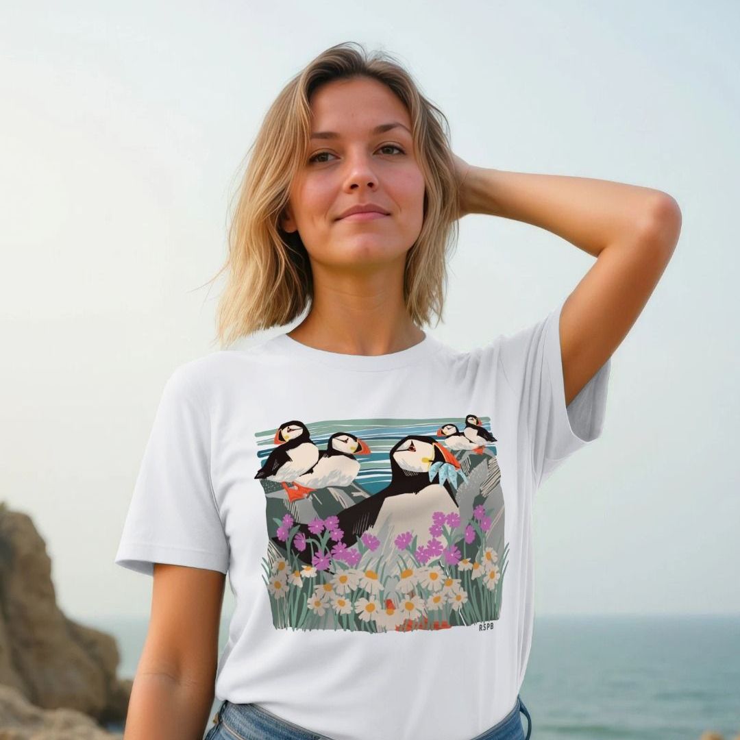 Puffin T-Shirt | Women's Atlantic Puffin Top | RSPB
