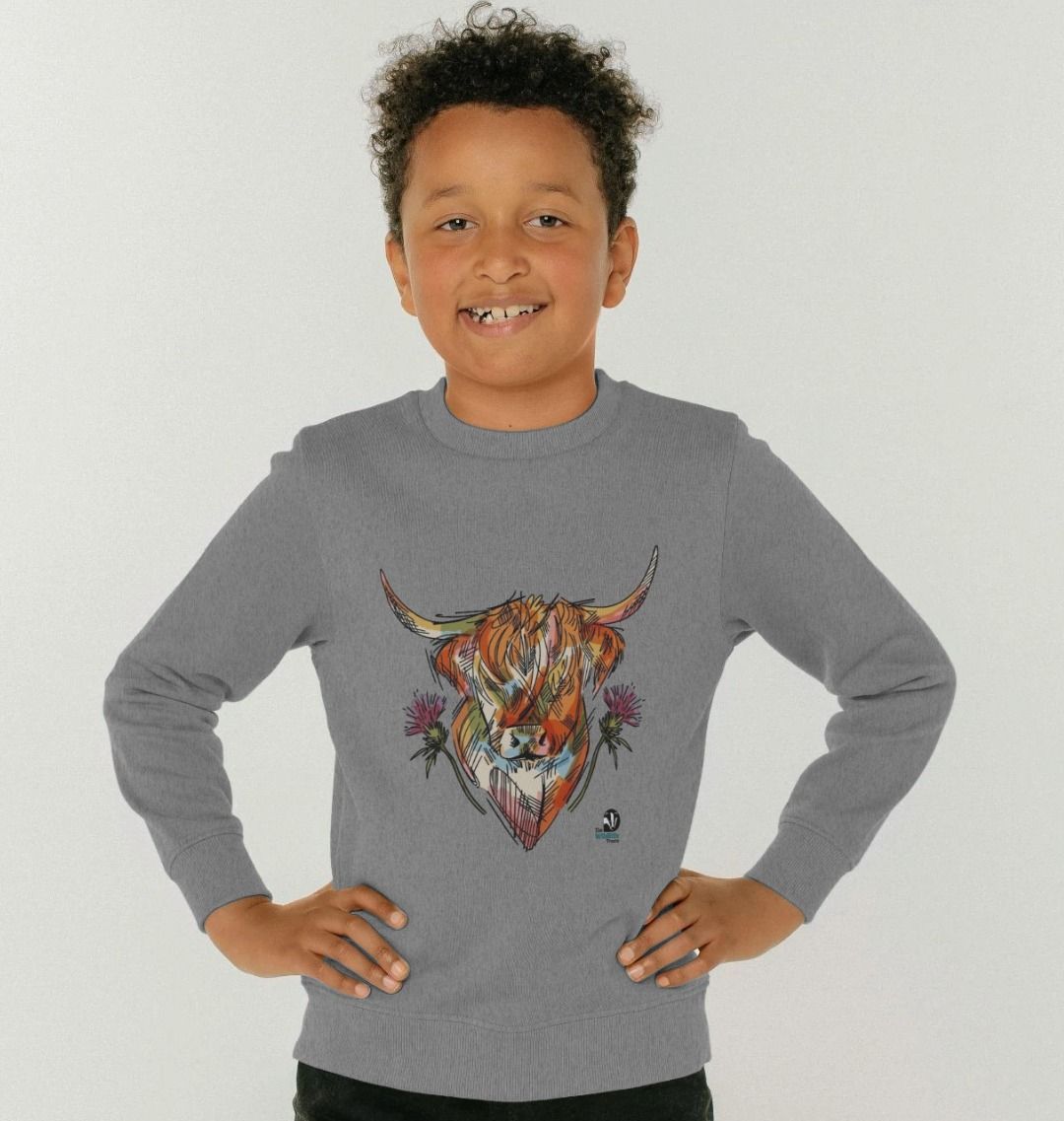 Highland Cow Kids Jumper