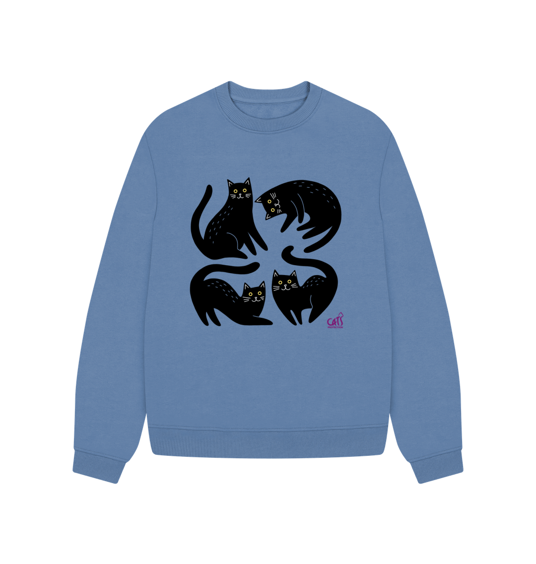 Black Cat Oversized Jumper | Official Cats Protection Shop