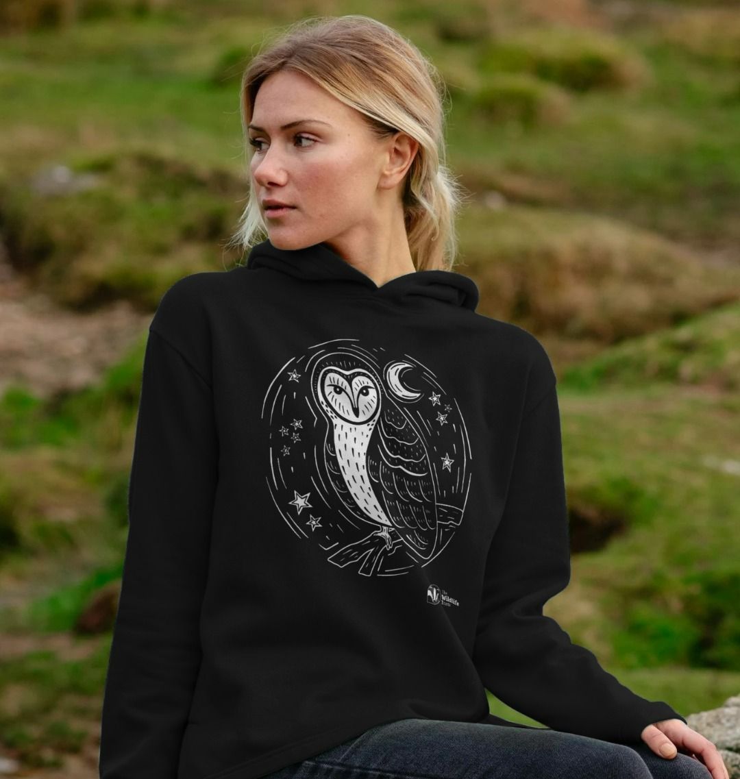 Night Sky Owl Relaxed Fit Hoodie